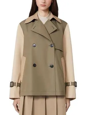 Max Mara Wkdbiglia Double Breasted Trench Coat Mud