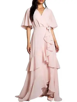 Coast Angel Sleeve Maxi Dress - Blush