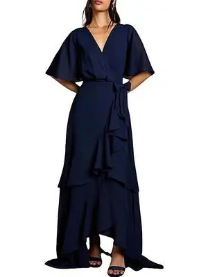 Coast Angel Sleeve Maxi Dress - Navy