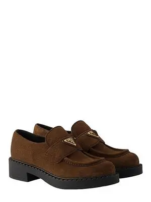Prada Suede Loafers - Brown