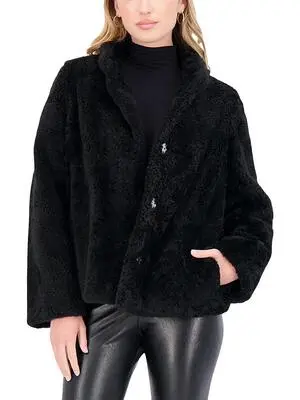 Gorski Sheared Cashmere Goat Jacket - Black