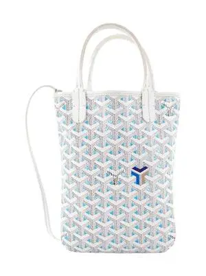 GOYARD Poitiers Tote Claire Voie Coated Canvas Mini - White