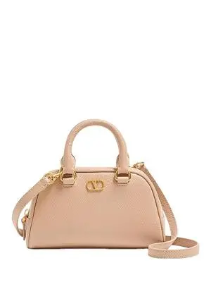 Valentino Garavani Vlogo Signature Mini Bowling Bag - Rose