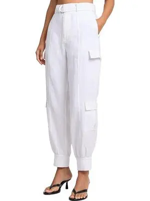 Onia Linen Utility Pant - White