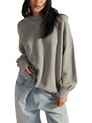 Free People Palm Springs Sweatshirt - Heather Grey