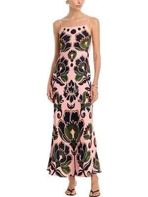 Farm Rio Floral Arabesque Printed Maxi Dress - Floral Arabesque Pink