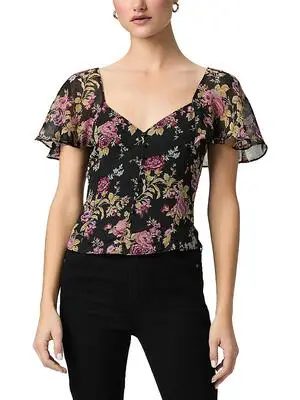 Paige Kiko Silk Top - Black Multi