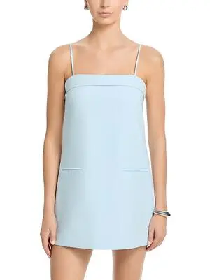 French Connection Azra Twill Mini Dress - Light Dream Blue