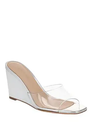 Veronica Beard Asha Wedge Sandals - Clear/silver