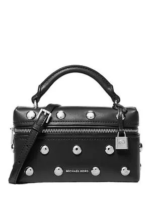 Michael Kors Jana Mini Studded Top Handle Crossbody - Black