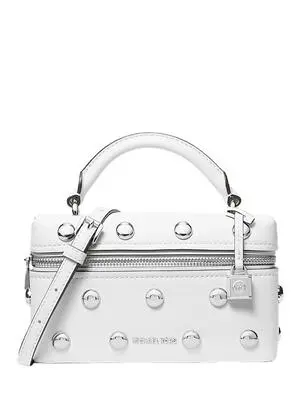 Michael Kors Jana Mini Studded Top Handle Crossbody - Optic White