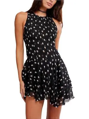 Free People Raven Printed Mini Dress - Night Combo