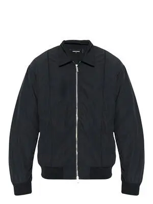 Dsquared2 Lightweight Bomber Jacket With Collar - Black