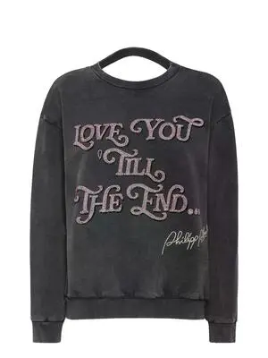 Philipp Plein Open Back Roundneck Sweatshirt - Grey