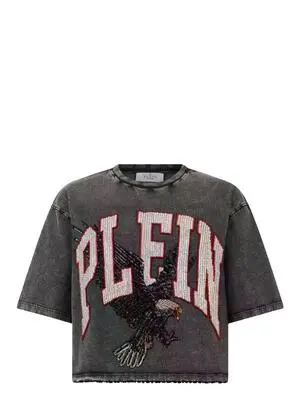 Philipp Plein Eagle-print T-shirt - Grey