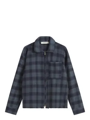 ABOUT:BLANK Plaid Zipped Overshirt - Black