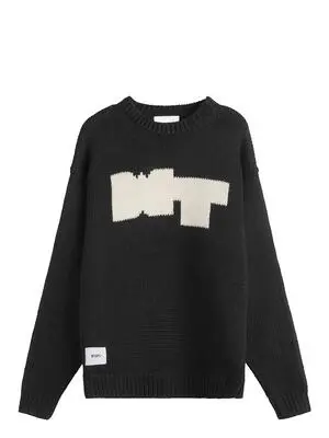 WTAPS Intarsia Knit Crewneck Sweater - Black