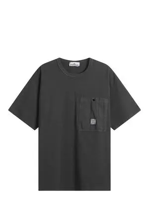 Stone Island Patch Logo Pocket T-shirt - Black