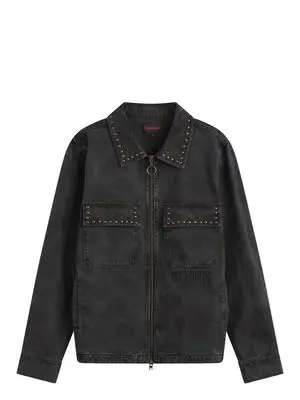 PLEASURES Cowhide Work Jacket - Black