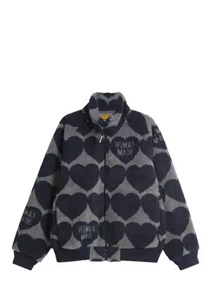 HUMAN MADE Heart Fleece Jacket - Navy