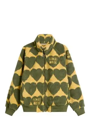 HUMAN MADE Heart Fleece Jacket - Olive Drab