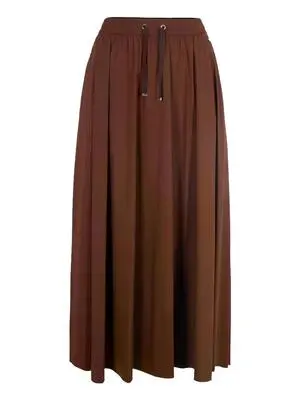 Herno Drawstring-waistband Midi Skirt - Brown