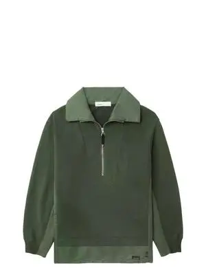 Toga Half-zip Panelled Sweatshirt - Green