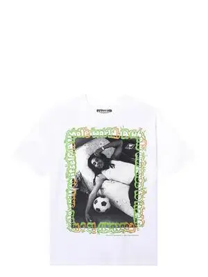 MARKET Bob Marley Soccer T-shirt - White