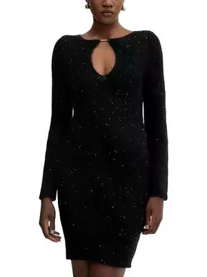 Liviana Conti Cutout-detail Sequin Mini Dress - Black