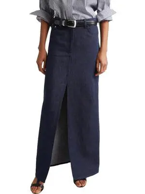 Michael Kors Denim Maxi Skirt - Indigo