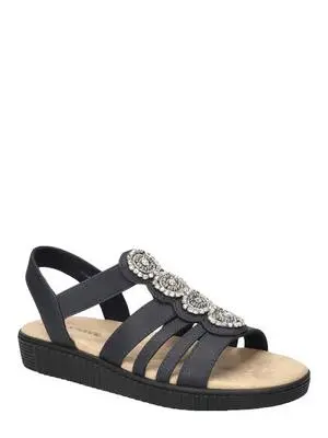 EASY WORKS BY EASY STREET EASY STREET Samira Embellished Sandal Navy