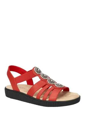 EASY WORKS BY EASY STREET EASY STREET Samira Embellished Sandal Red