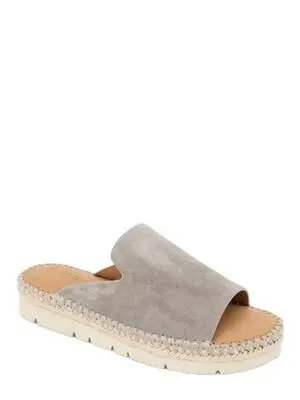 Gentle Souls By Kenneth Cole Leilani Slide Sandal - Dark Taupe Suede