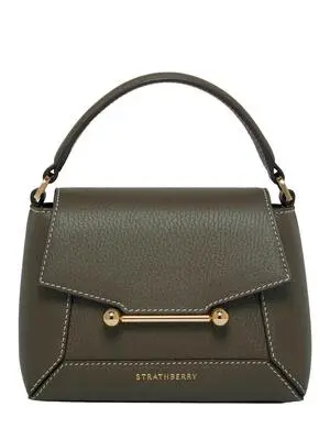 Strathberry Strathberry Nano Mosaic Top Handle Bag Khaki