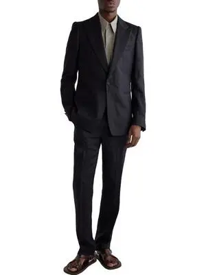 Dries Van Noten Kant Two-piece Wool & Linen Tuxedo Suit - Black