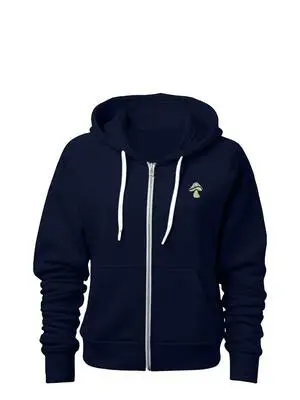 DALIX Dalix Mushroom Zip Hoodie Navy Blue