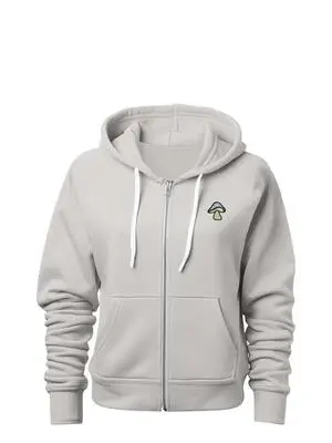 DALIX Dalix Mushroom Zip Hoodie Silver