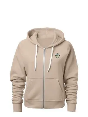 DALIX Dalix Mushroom Zip Hoodie Tan
