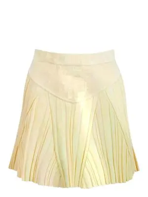 FLEUR DU MAL Ribbed Mini Skirt - Neutrals