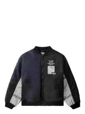 Yohji Yamamoto Contrast-sleeve Bomber Jacket - Black