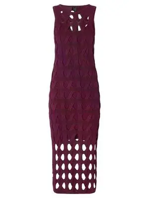 Pinko Cut-out Long Dress - Red