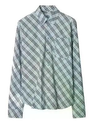 Burberry Check-pattern Shirt - Blue