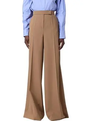 Max Mara Wide Leg Tailored Trousers - Camel