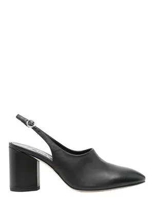 AeydĒ Slingback Block Heel Pumps - Black