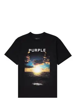 PURPLE BRAND Textured Jersey T-shirt - Black