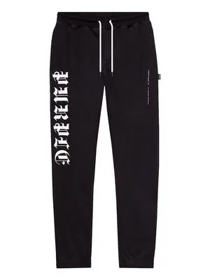 PURPLE BRAND Gothic Wordmark Sweatpants - Black