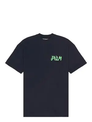 PALM ANGELS I Am Lost Tee 'navy Blue'