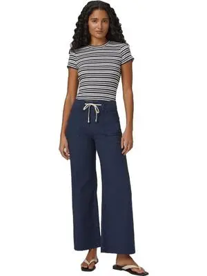 Paige Ari Wide Leg Pant - Navy