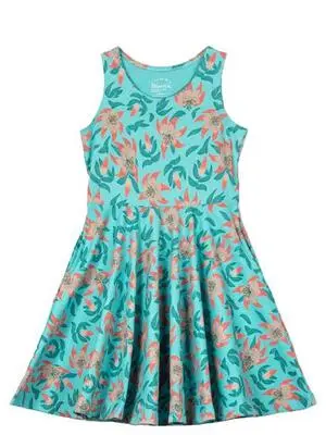 MIGHTLY Mightly Organic Cotton Sleeveless Fit & Flare Dress Tiger Lily