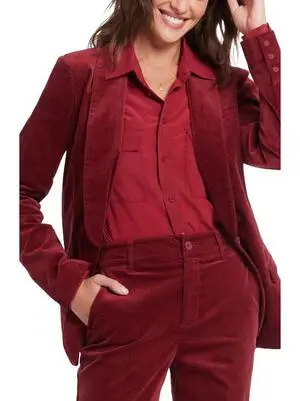 NYDJ Velveteen Tuxedo Blazer - Wild Currant